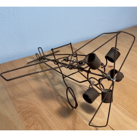 Hand made | Accents | Vintage Airplane Wire Sculpture Model Brutalist ...